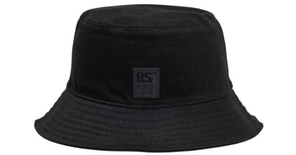 Raf Simons Logo Fisherman'S Hat in Black for Men | Lyst