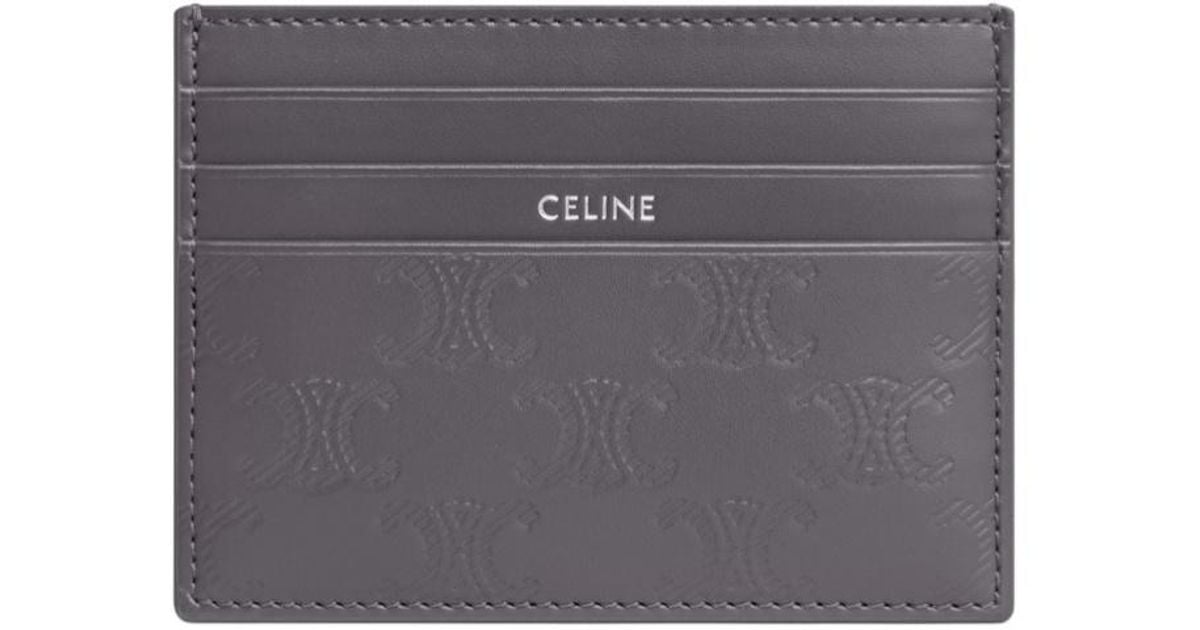 Celine Large Card Holder in Gray for Men | Lyst