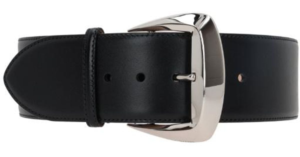 McQueen Logo Belt in White | Lyst