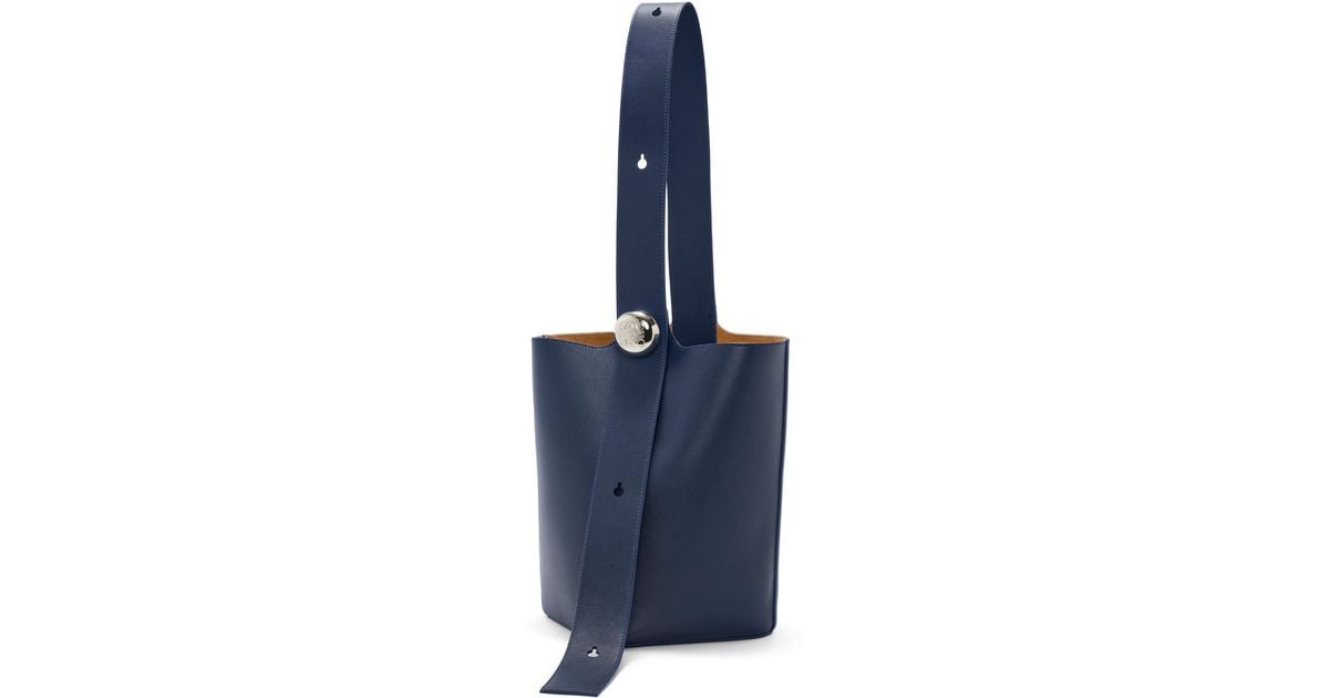 Loewe Soft Calfskin Pebble Bucket Shoulder Bag in Blue | Lyst