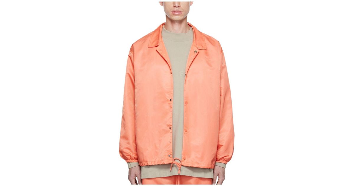 Fear Of God Logo-Patch Jacket in Pink for Men | Lyst