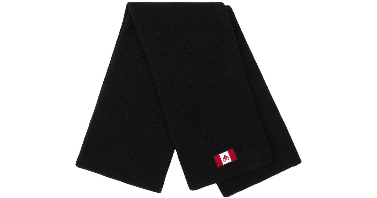 Moose Knuckles Knitted Wool Scarf in White for Men | Lyst