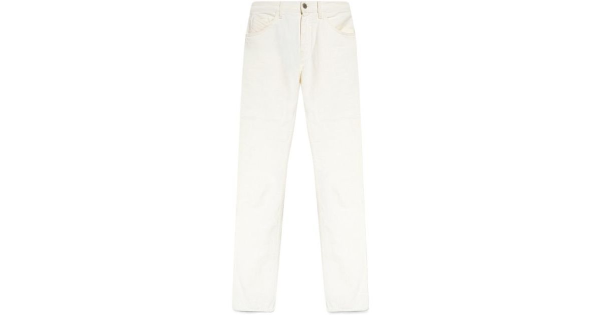 The Attico Slim-Cut Denim Jeans in White | Lyst