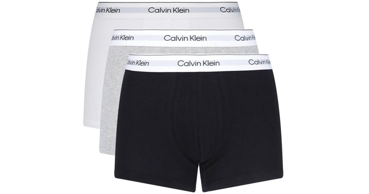 Calvin Klein Tricolor Boxer Shorts Set in White for Men | Lyst