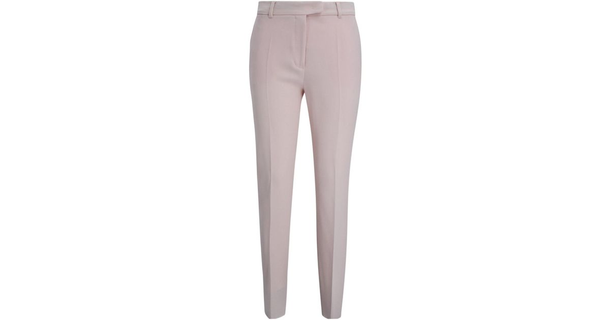 Max Mara Studio Jerta Pressed Crease Pants in Gray | Lyst