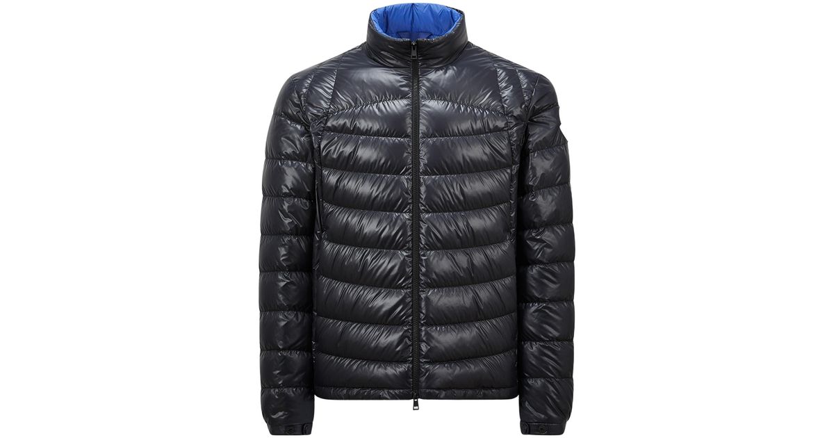 Moncler Galeso Logo Patch Zip-Up Jacket in Black for Men | Lyst