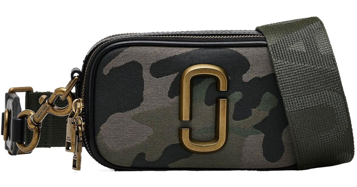Marc Jacobs The Camo Jacquard Snapshot Camera Bag in Black | Lyst