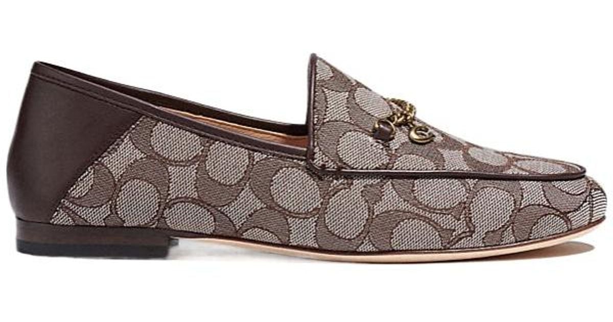 COACH Hanna Logo-Monogram Loafers in Brown | Lyst