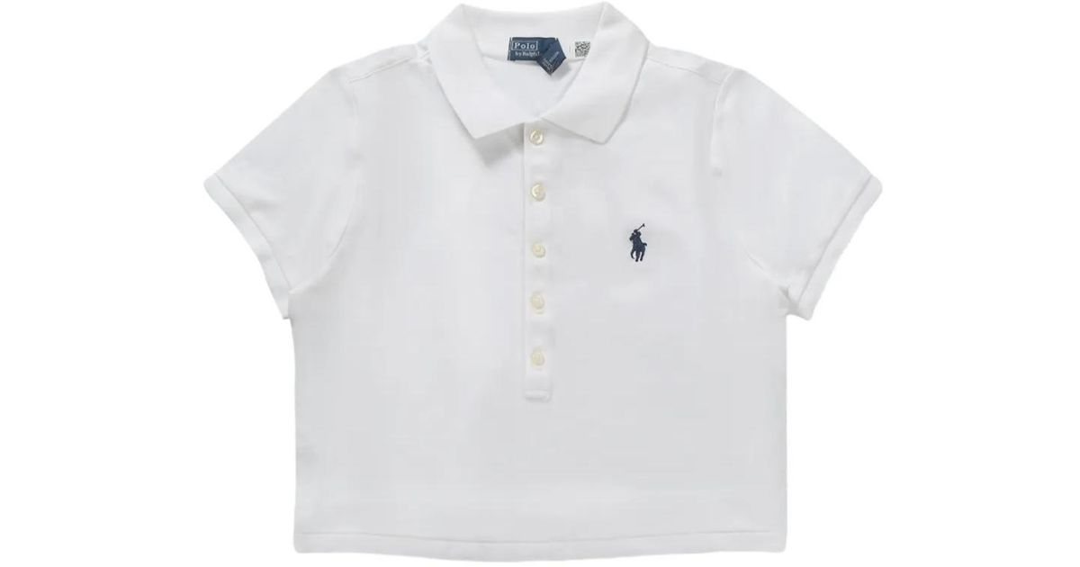 Polo Ralph Lauren Short-Sleeve Polo Shirt in White | Lyst