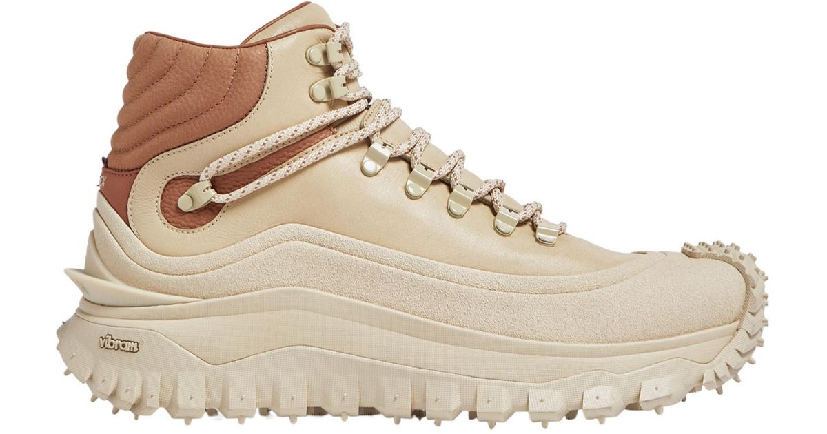 Moncler Gtx Strap-Up Boots in Natural for Men | Lyst