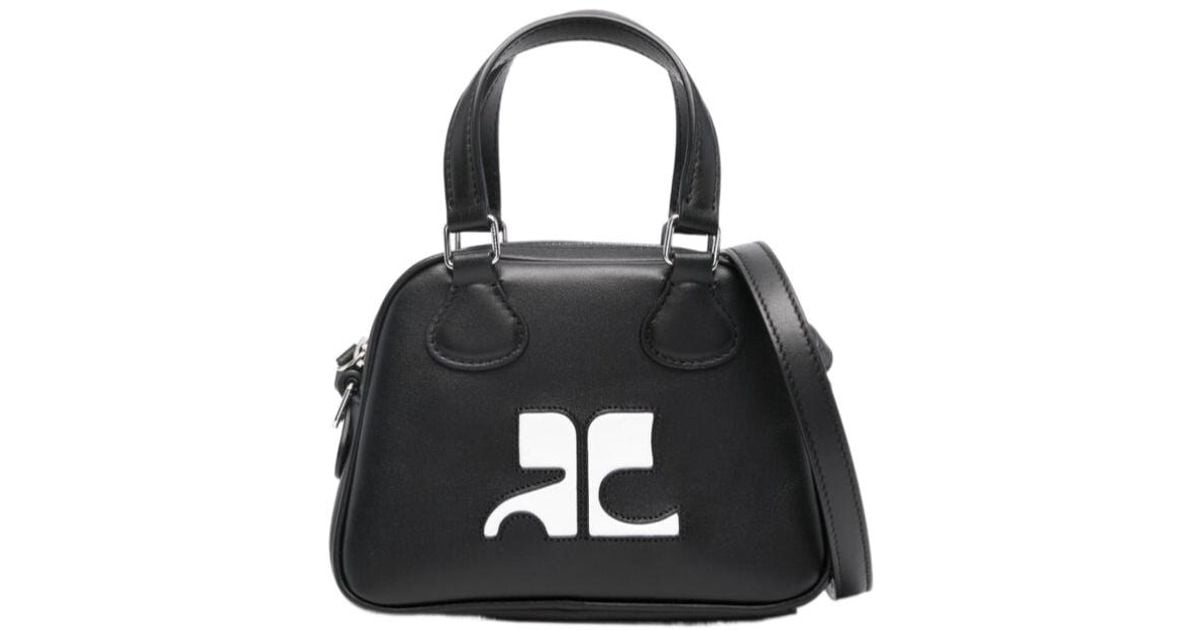 Courreges Courrèges Re-Issue Logo Debossed Crossbody Bag in Black | Lyst