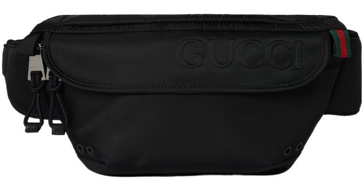 Gucci Logo Small Waist Pack in Black | Lyst
