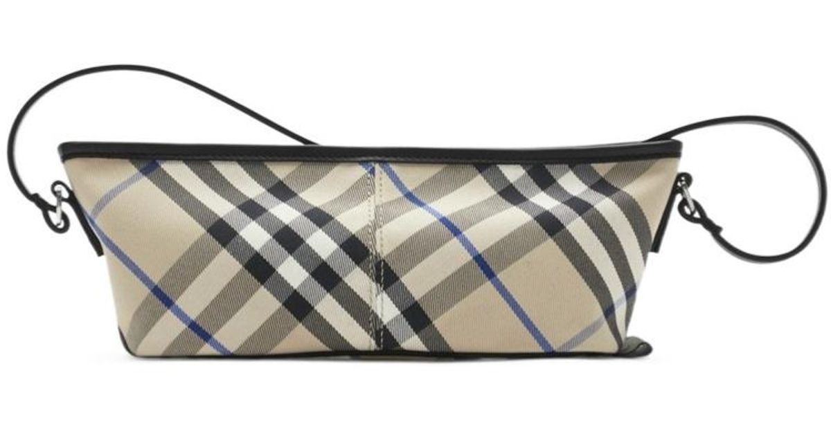 Burberry Vintage Check-Pattern Zipped Shoulder Bag in Metallic | Lyst