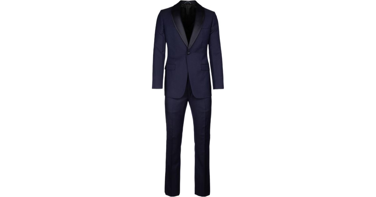 Dior Lapel Suit in Blue for Men | Lyst