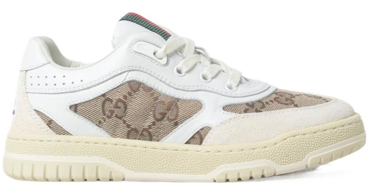Gucci Round-Head Sneakers in White | Lyst