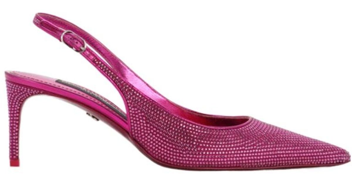 Dolce & Gabbana Pointed Shoes With Exposed Heels in Pink | Lyst