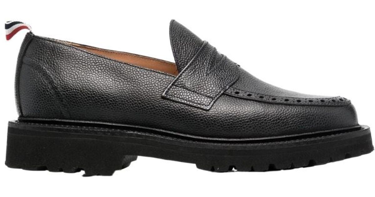 Thom Browne Logo Casual Shoes in Black | Lyst