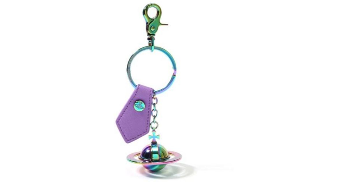 Vivienne Westwood Logo Key Chain in White | Lyst