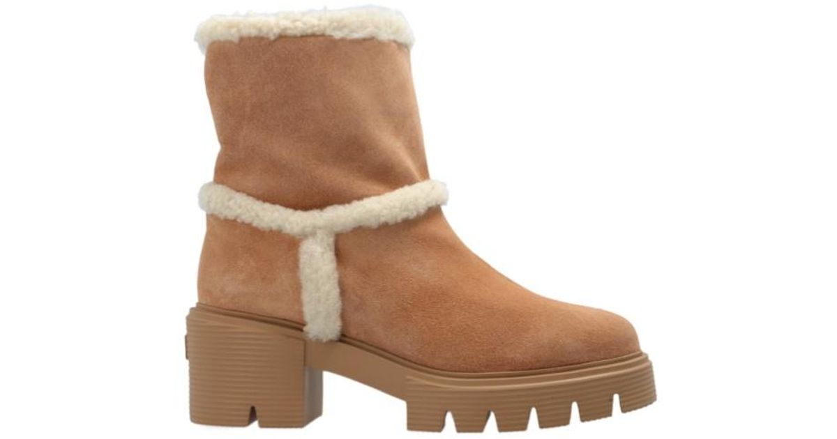 Stuart Weitzman Logo Short Boots in Brown | Lyst