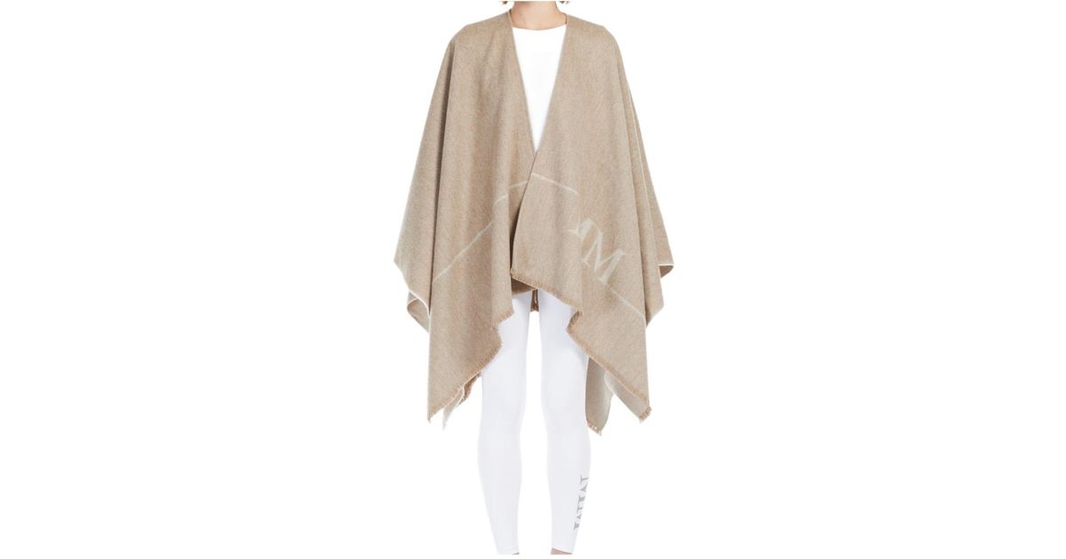 Max Mara Knitted Cape in Natural | Lyst