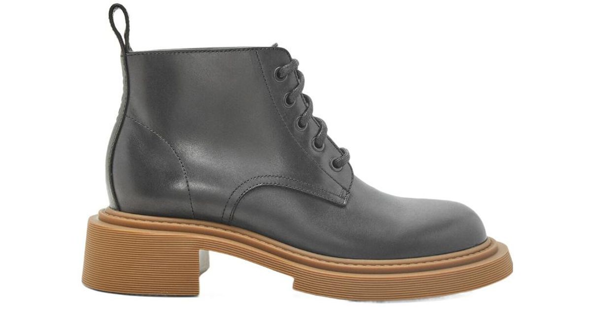 Loewe Combat Boot in Gray for Men | Lyst
