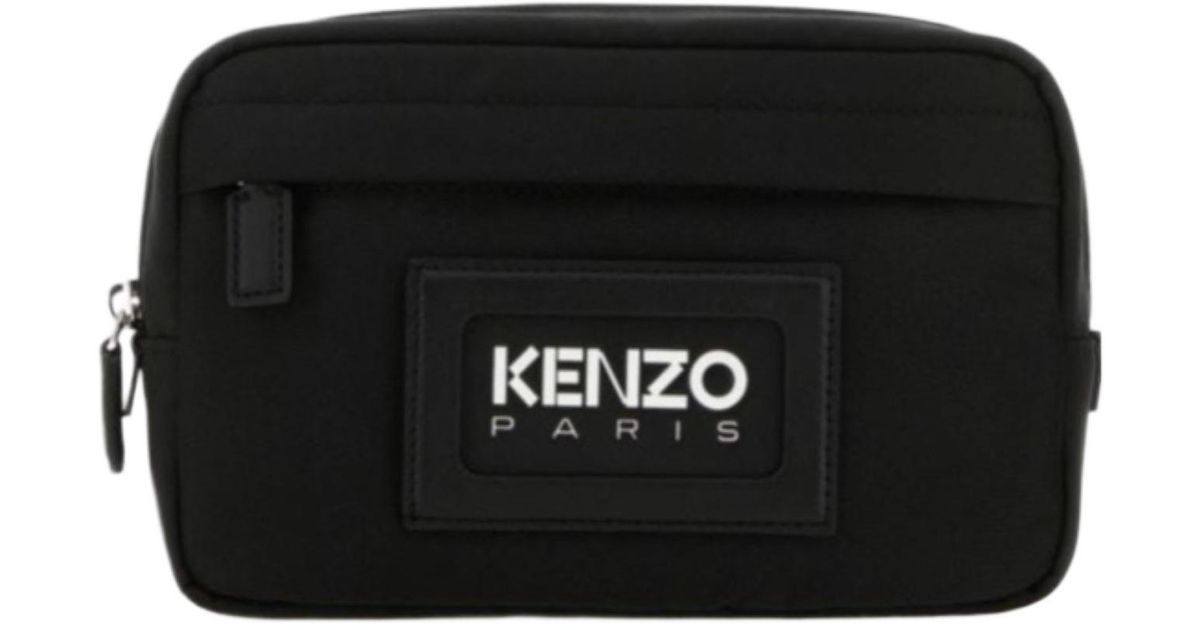KENZO Logo-Embossed Belt Bag in Black for Men | Lyst