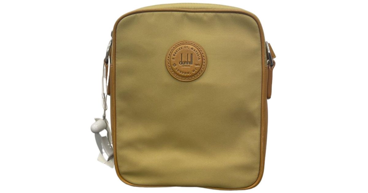 dunhill Decal Zipper Shoulder Bag in Green for Men | Lyst