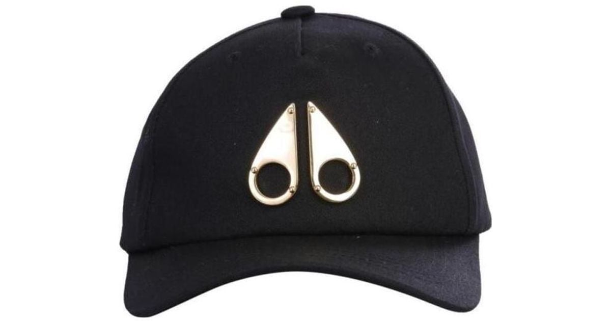 Moose Knuckles Metallic Logo Icon Cap in Black for Men | Lyst