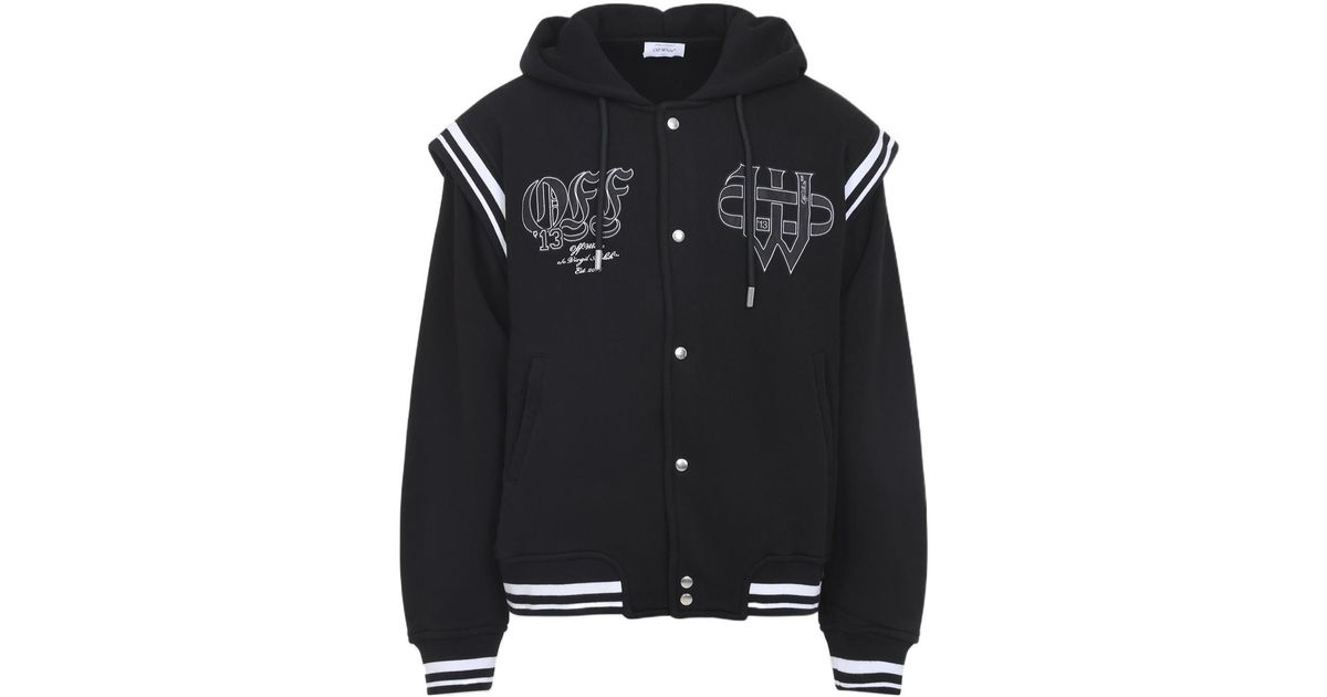Off-White c/o Virgil Abloh Logo Patch Button-Up Jacket in Black for Men ...