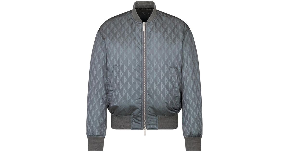 Dior Homme Cd Zip-Up Bomber Jacket in Gray for Men | Lyst