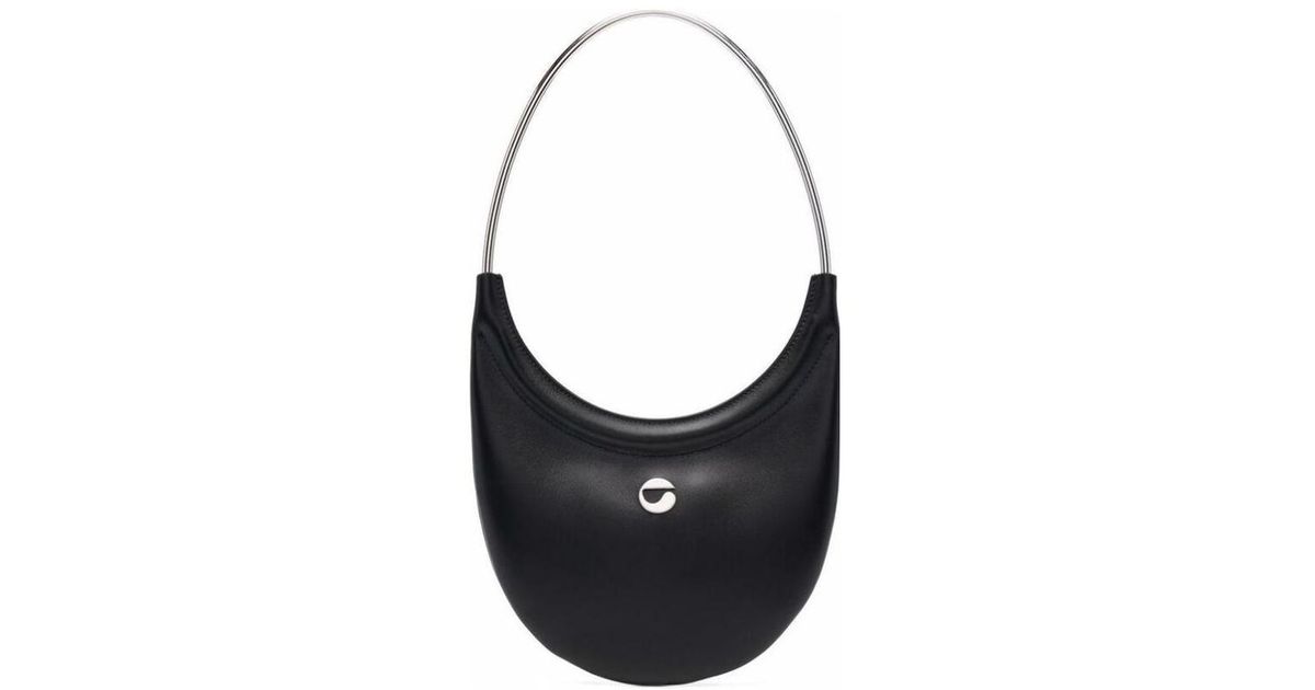 Coperni Ring Swipe Leather Tote Bag in Black | Lyst