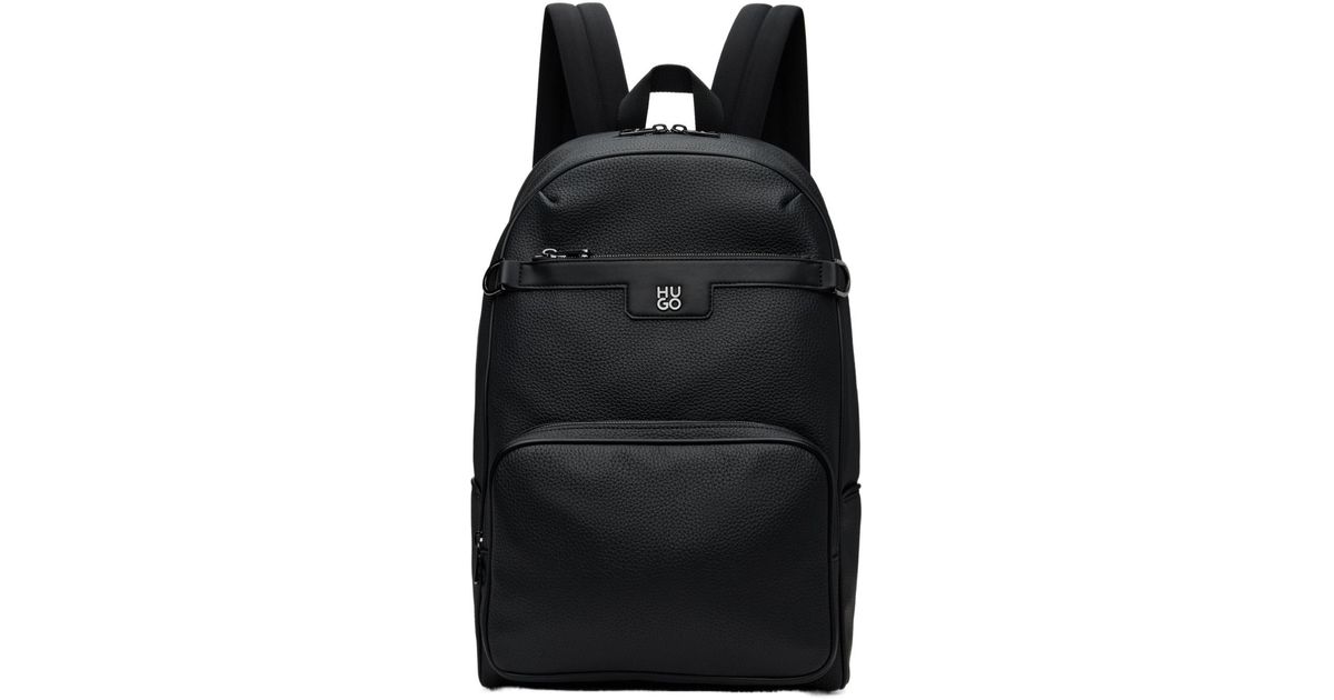 BOSS Two-Way Zipper Backpack in Black for Men | Lyst