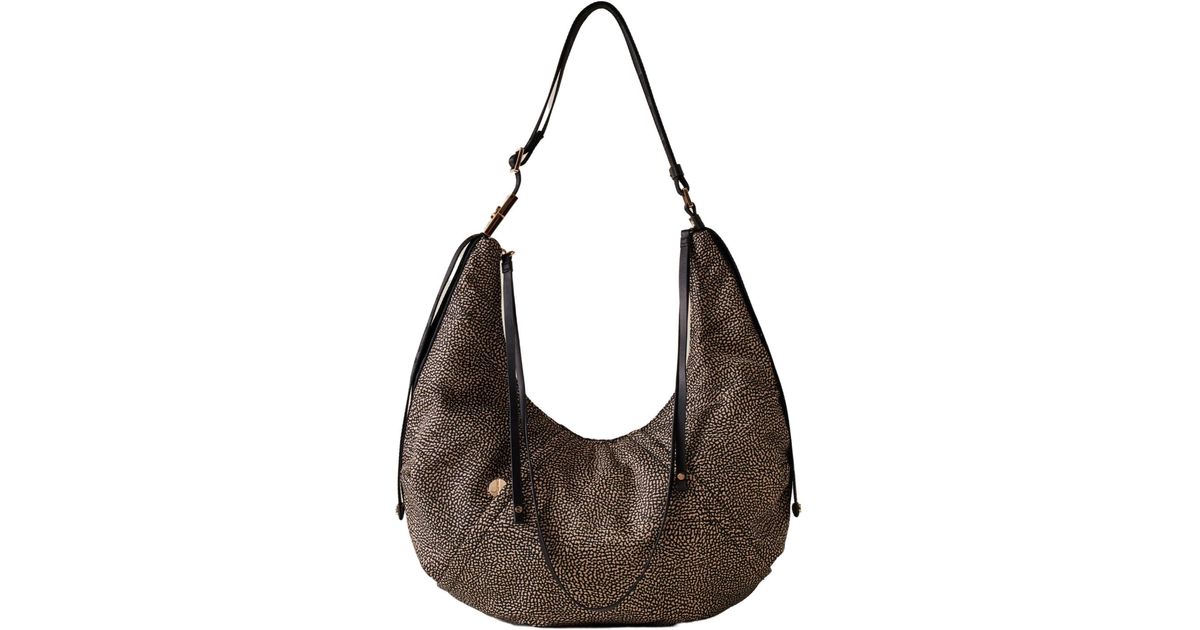 Borbonese Medium Folding Backpack in Brown | Lyst