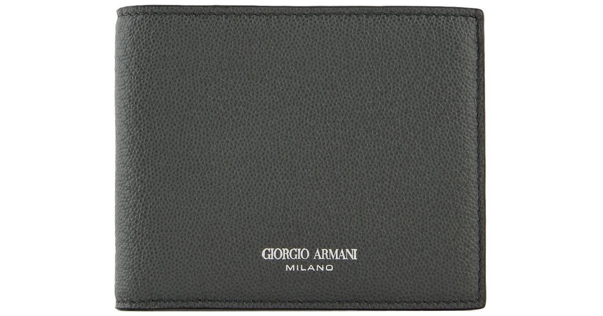 Giorgio Armani Double-Fold Wallet in Black for Men | Lyst