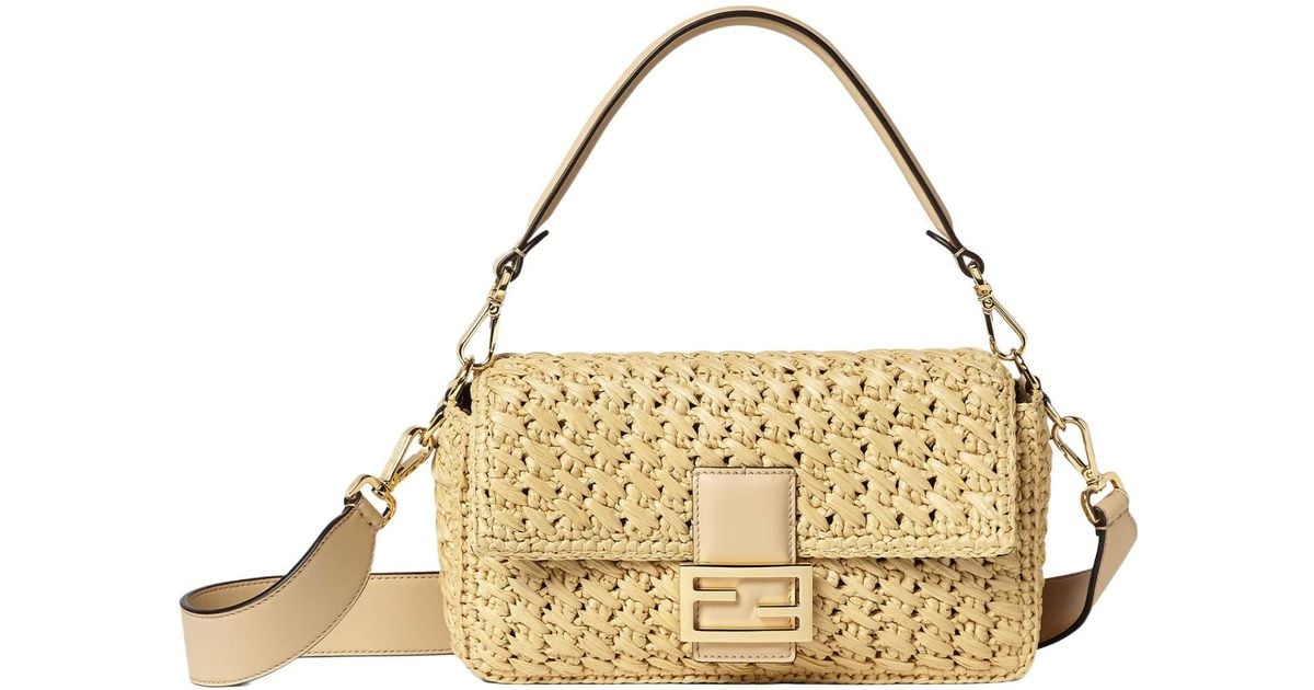 Fendi Viscose Fibre Crochet Bag in Metallic | Lyst