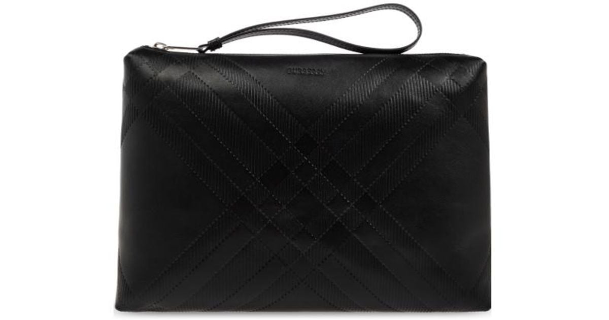 Burberry Zipper Clutch in Black for Men | Lyst