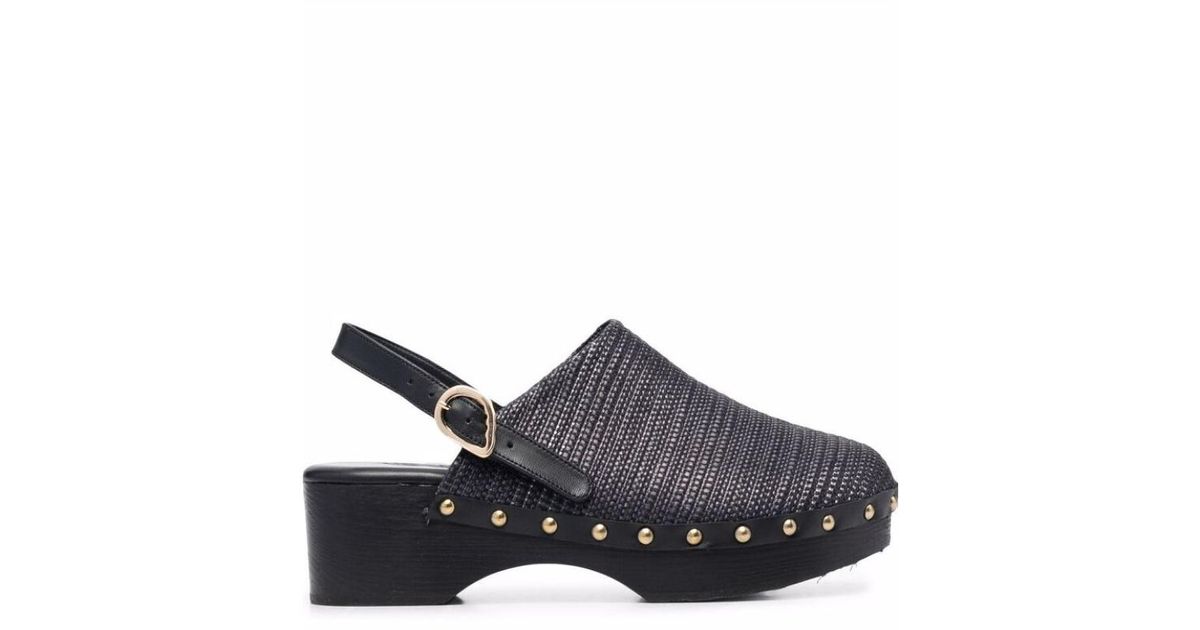 Ancient Greek Sandals Round-Headed Muller High Heels in Black | Lyst