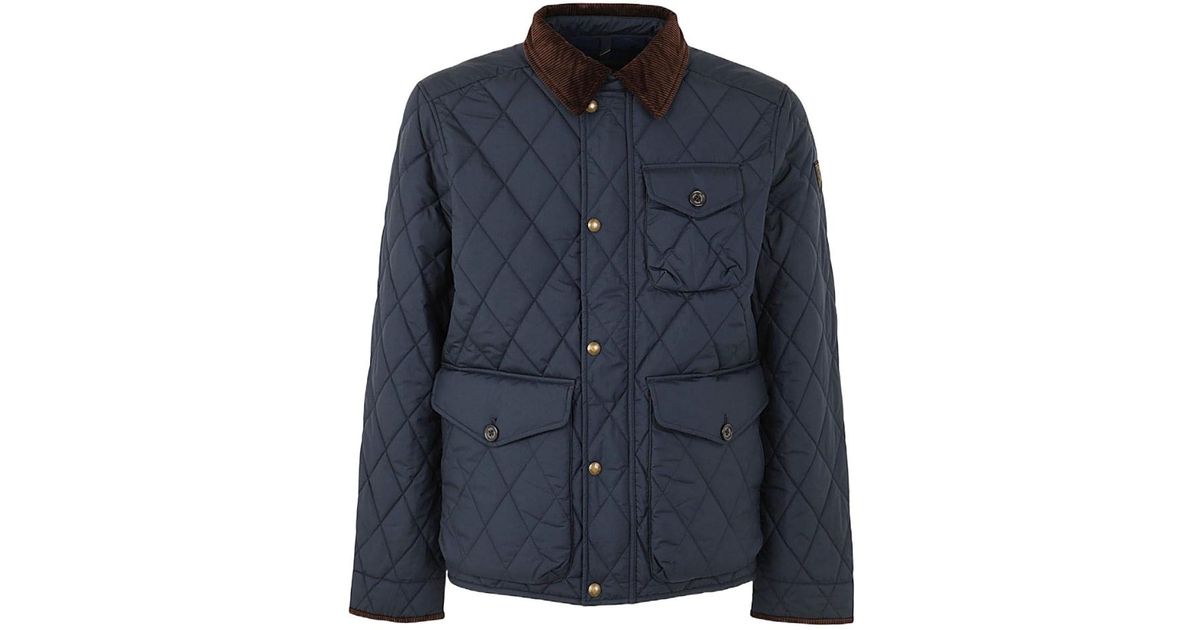Polo Ralph Lauren Pouch-Pocket Quilted Jacket in Blue for Men | Lyst