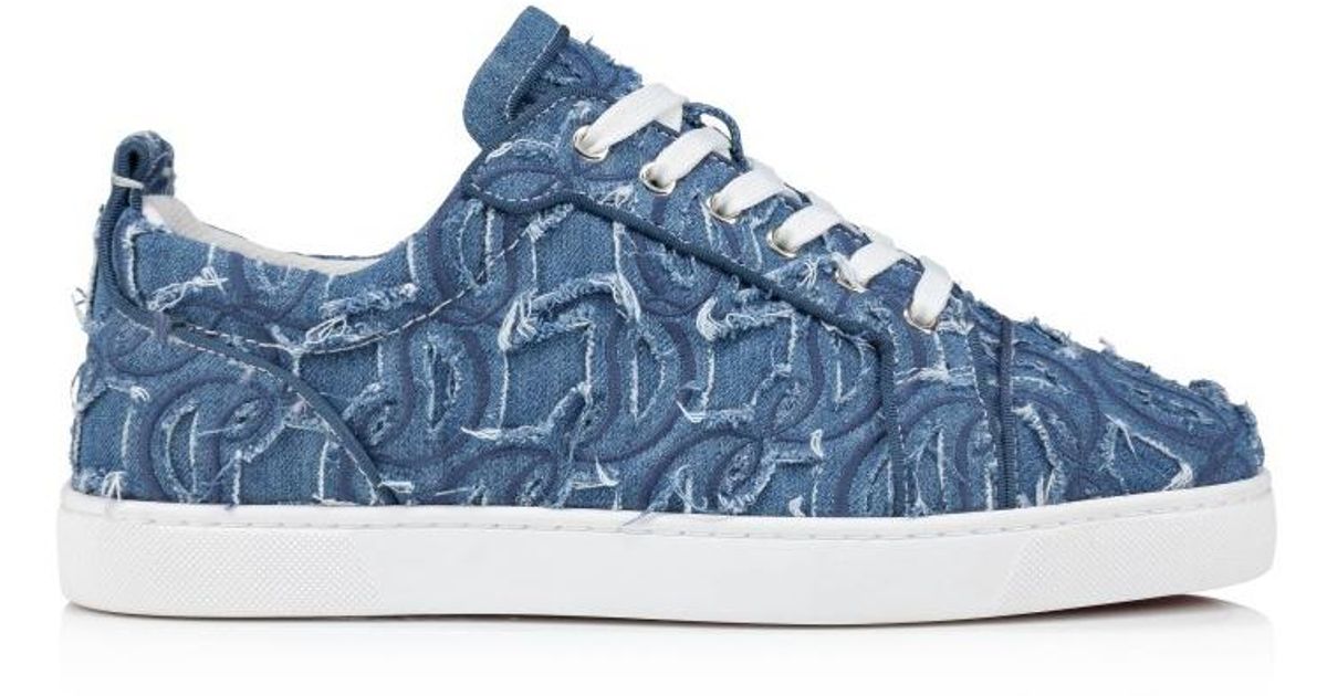 Christian Louboutin Louis Junior Low-Cut Sneakers in Blue for Men | Lyst