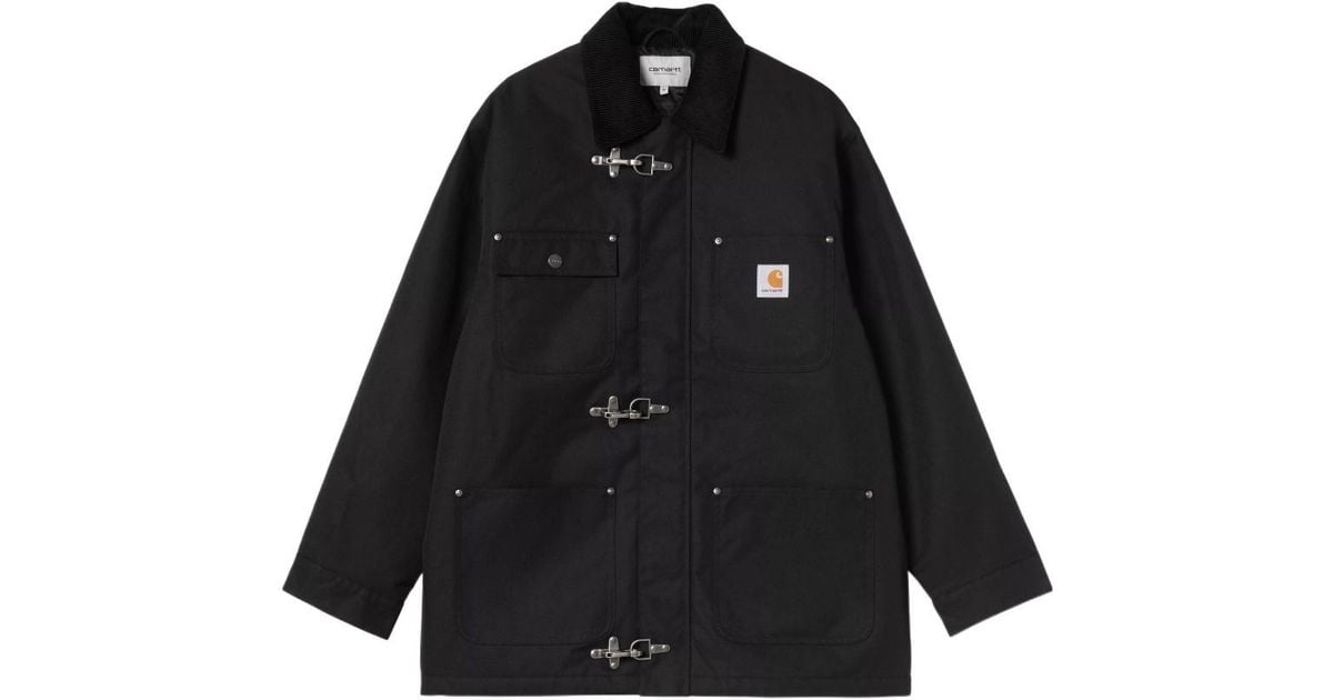 Carhartt Adair Logo Patch Jacket in Black for Men | Lyst UK