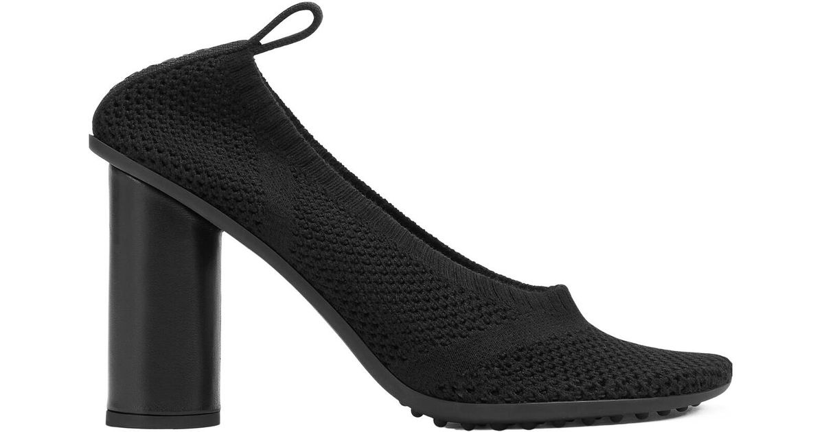 Bottega Veneta Thick Reticulated High Heels in Black | Lyst