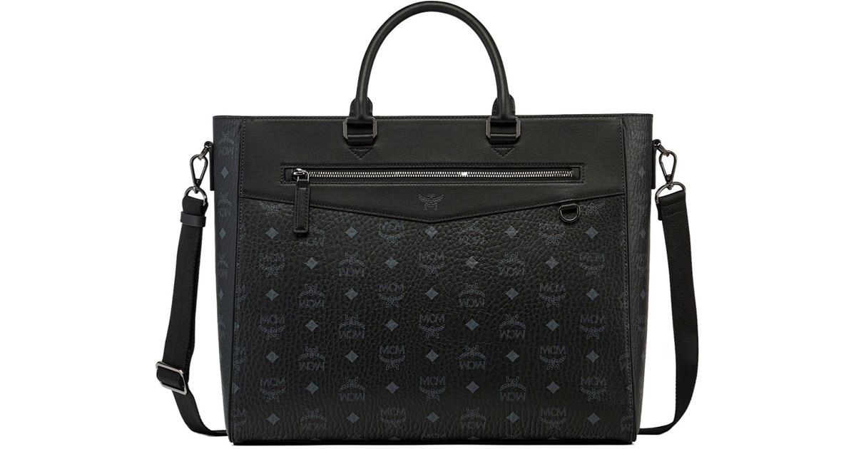 MCM Diamond E/W Tote in Black for Men | Lyst