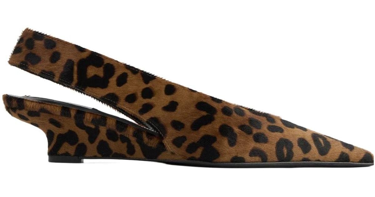 TOTEME 30Mm Leopard-Print Pointed-Toe Pumps in Brown | Lyst