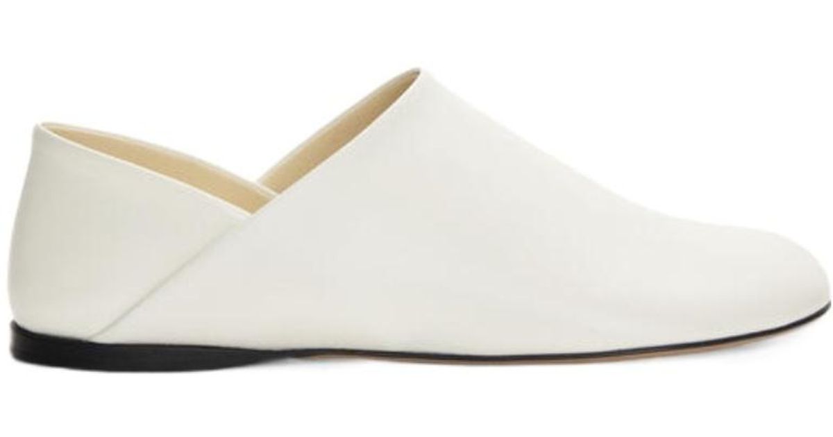 Loewe Logo Flats in White | Lyst