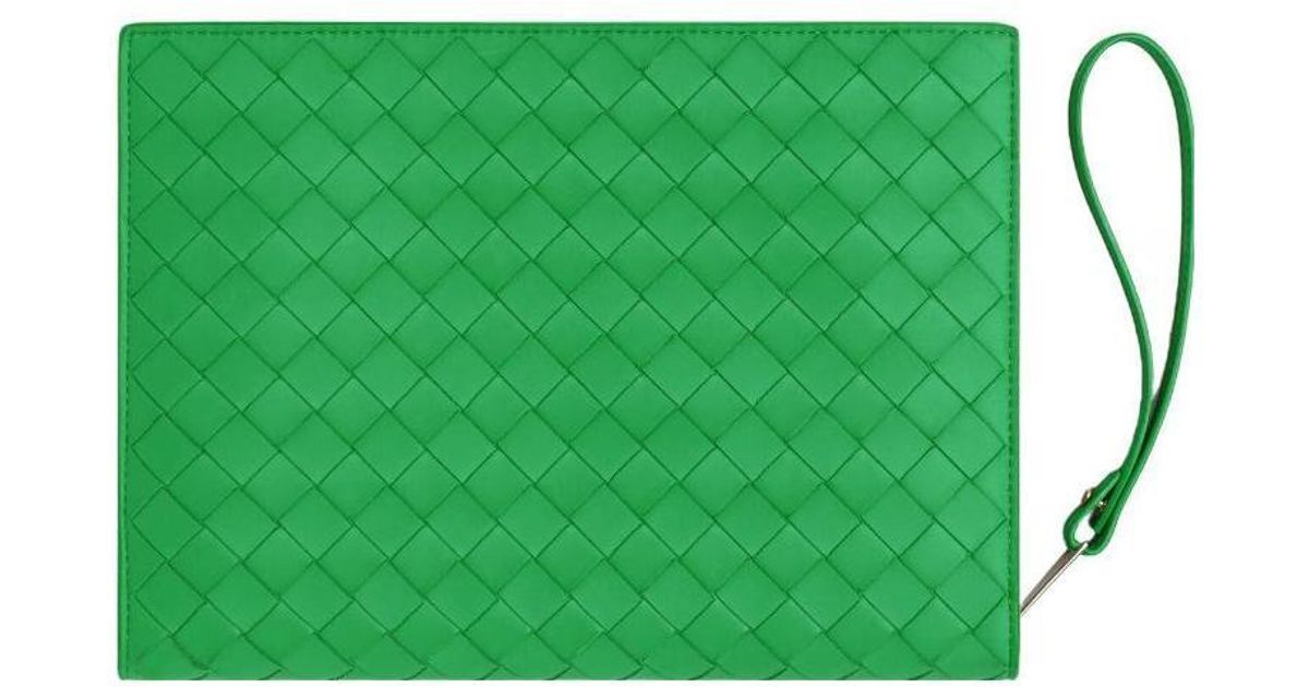 Bottega Veneta Small Intrecciato Document Case in Green for Men | Lyst