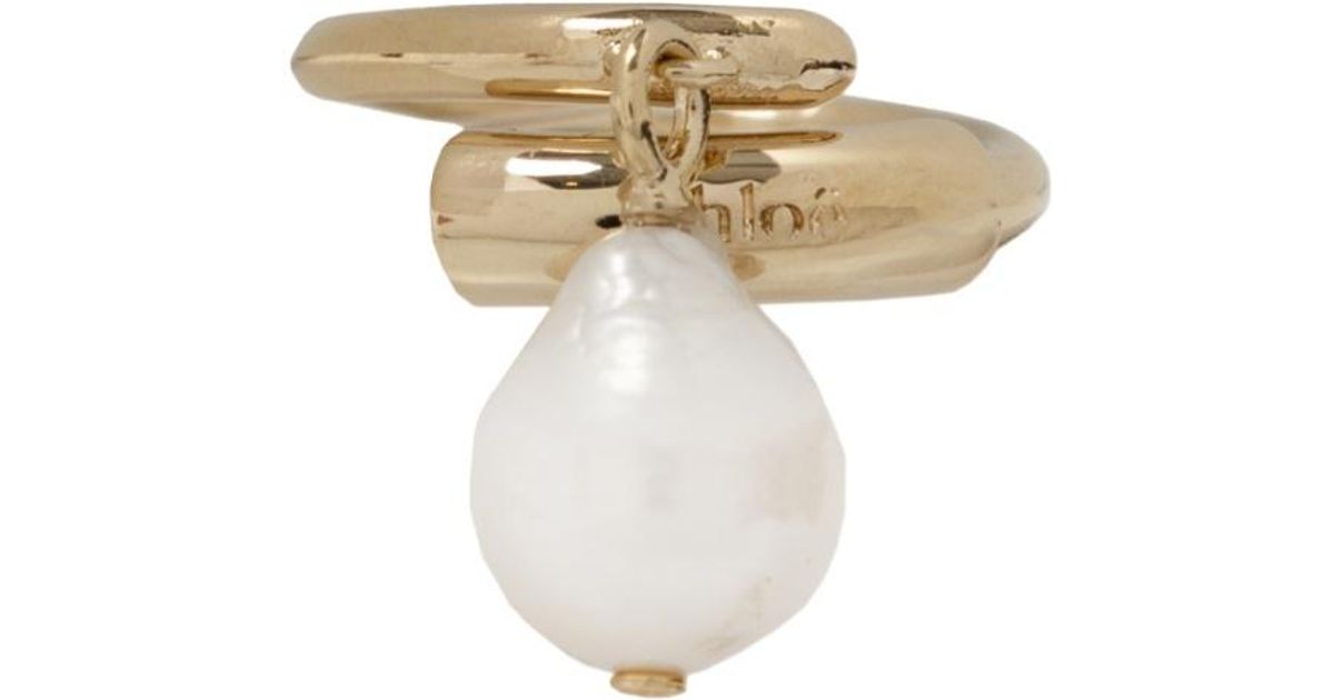 Chloé Pendant Ring in White | Lyst