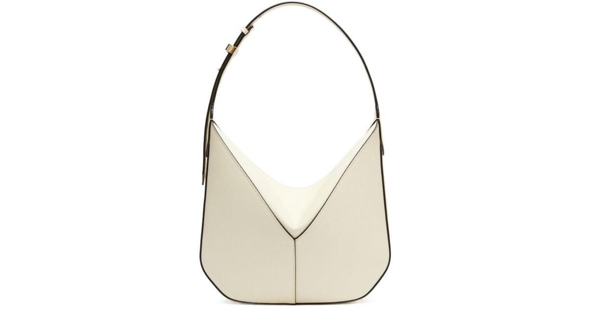Valextra Vivi Hobo Mini Bag in White | Lyst