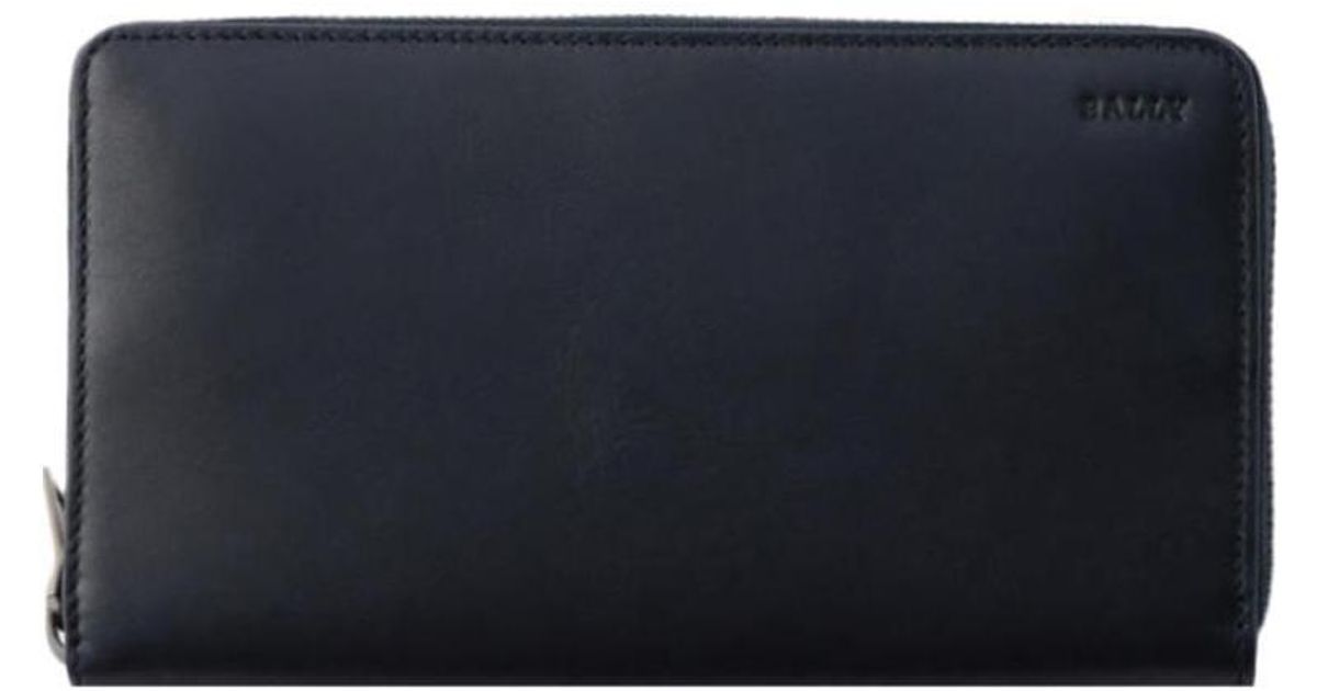 Bally Dark Logo Wallet in Blue | Lyst