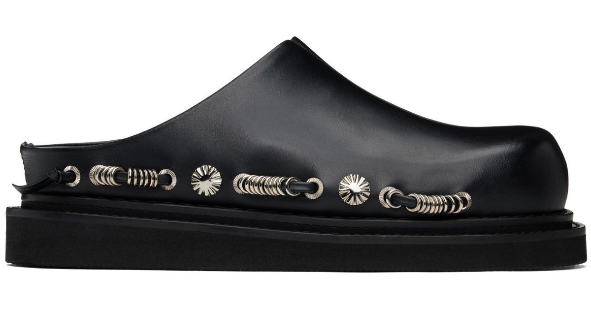 Toga Virilis Round Toe Mules in Black for Men | Lyst