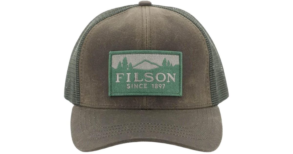 Filson Logo Baseball Cap in Green for Men | Lyst